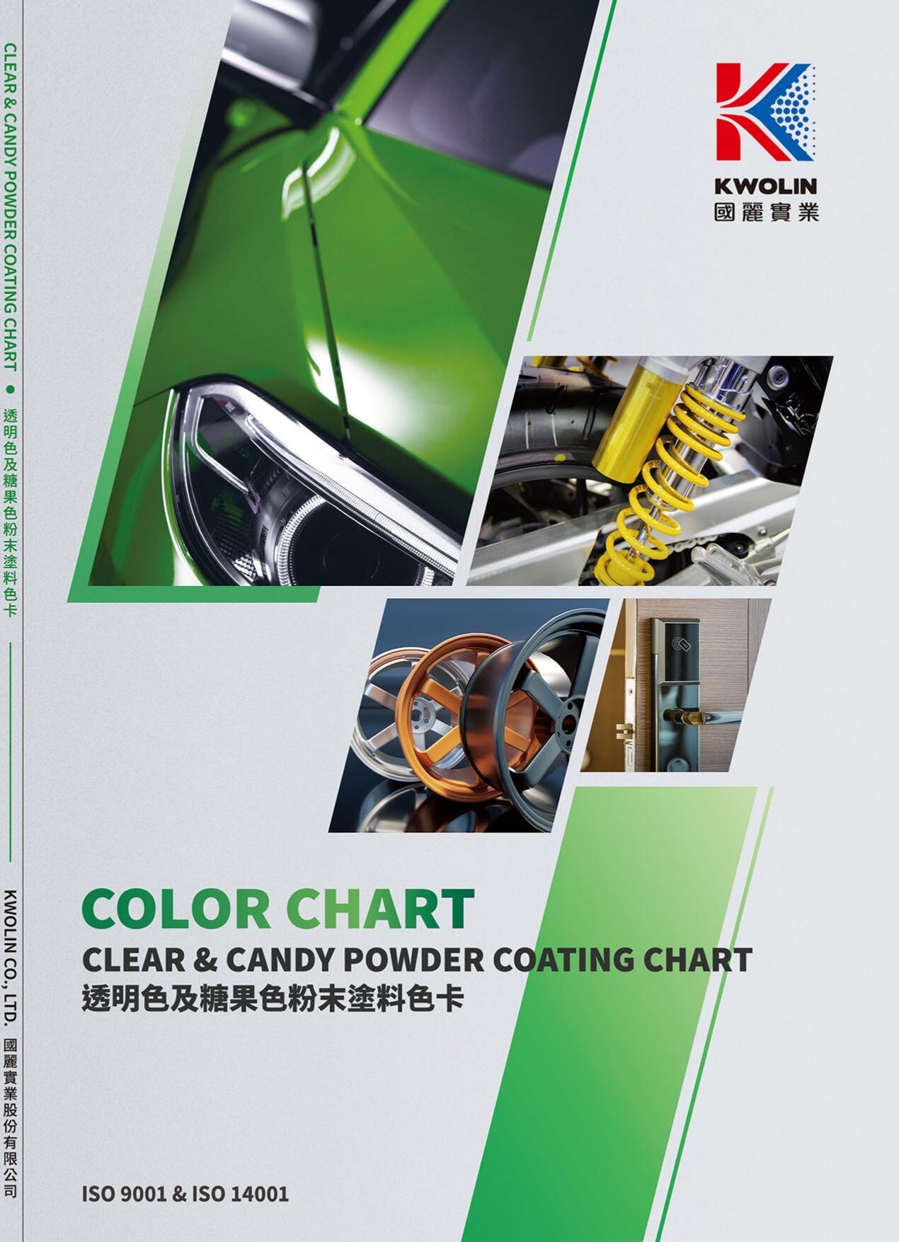 Clear & Candy Powder Coating Color Chart - 國麗